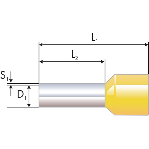 Kabeländhylsa, DIN 46228-4, Galvaniskt förtennad, E-CU | Berner®
